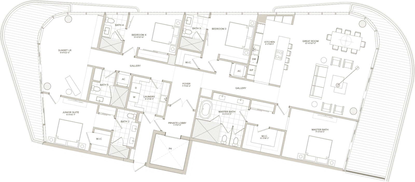 Beach Tower Floorplans | The Ritz-Carlton Residences, Pompano Beach